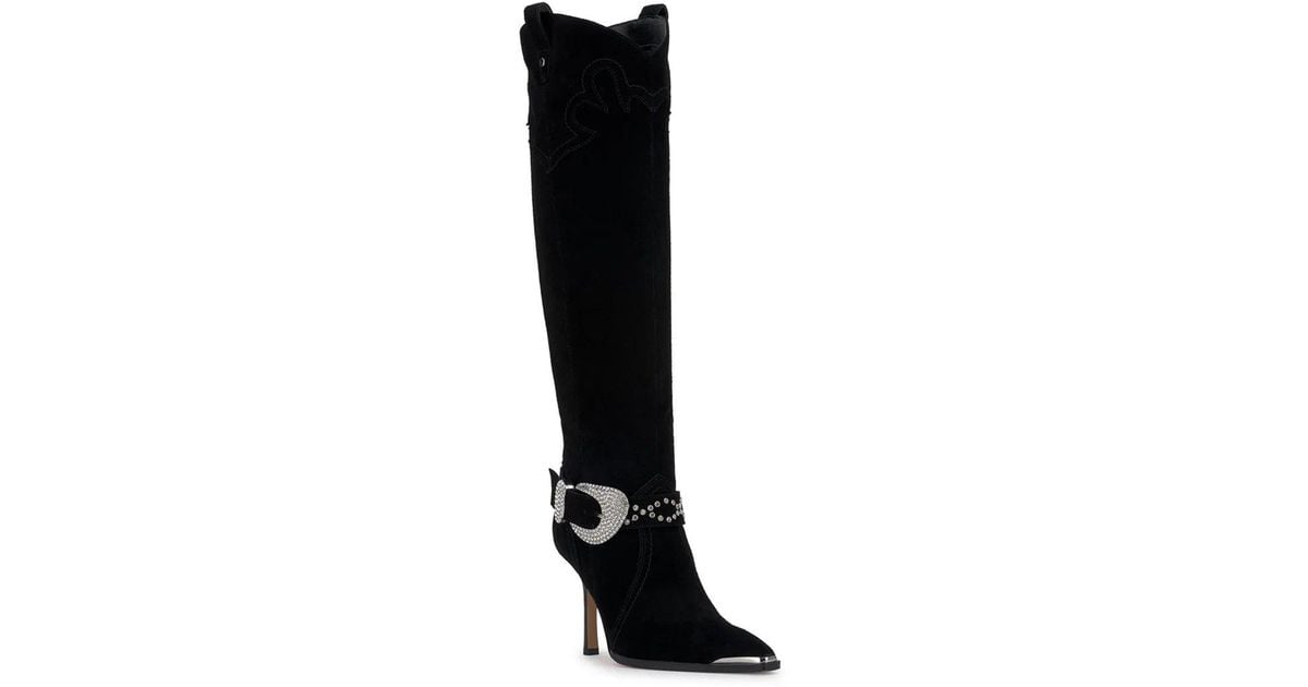 Jessica Simpson Kenzin Western Boot in Black | Lyst
