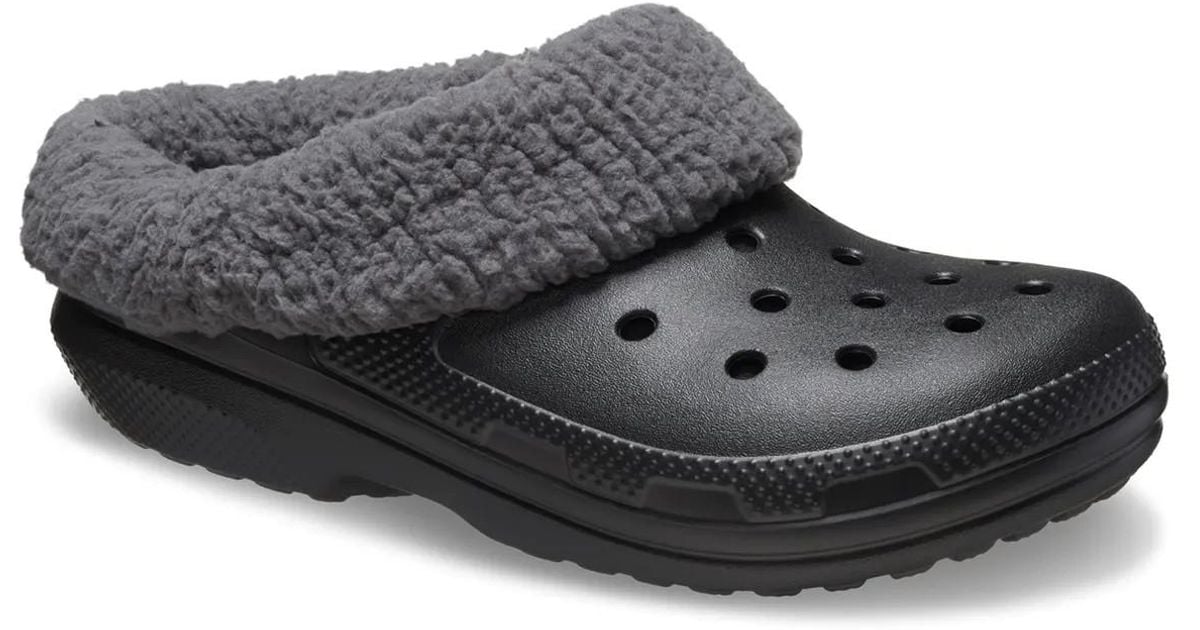 Crocs™ Classic Iv Blitzen Lined Clog in Black | Lyst