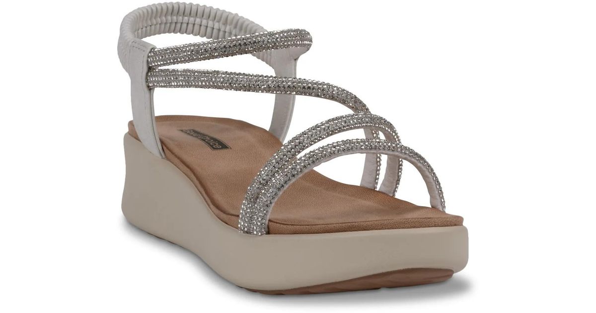 Good Choice Emory Wedge Sandal in Metallic | Lyst