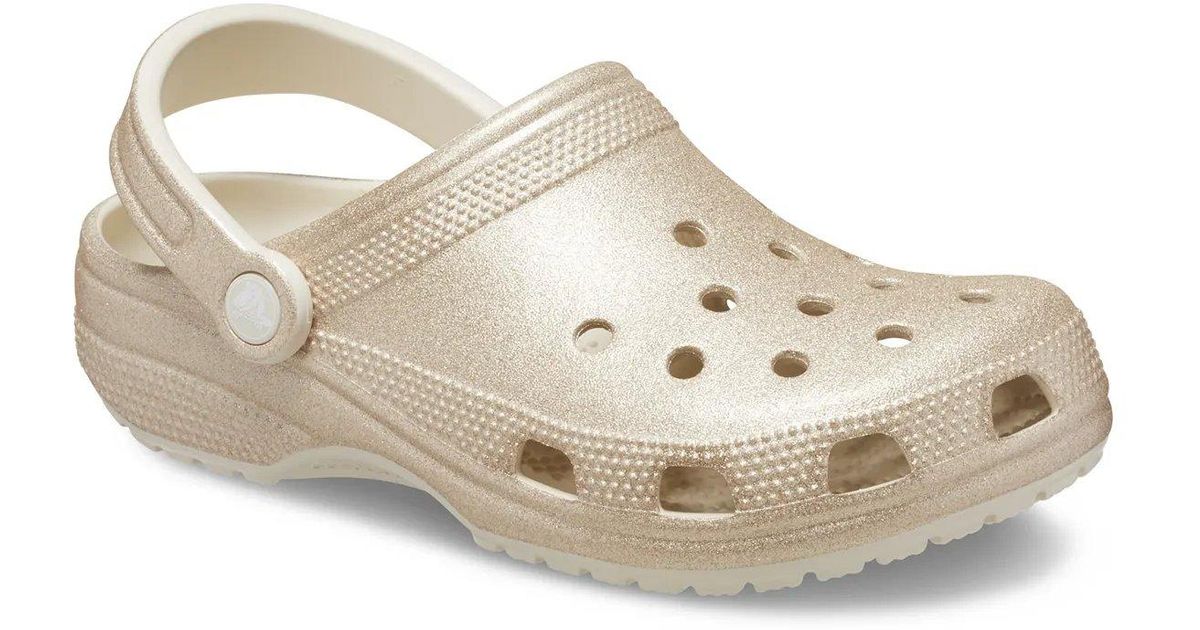 Crocs™ Classic Glitter Clog in White | Lyst