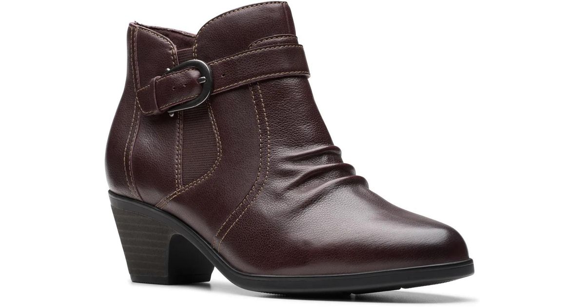 Clarks Emily Opal Bootie in Brown | Lyst