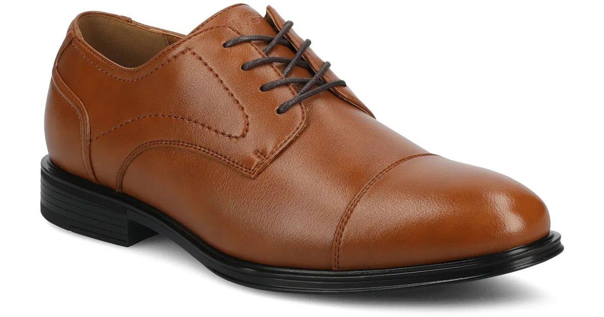 Vance Co. Alec Cap Toe Oxford in Brown for Men | Lyst