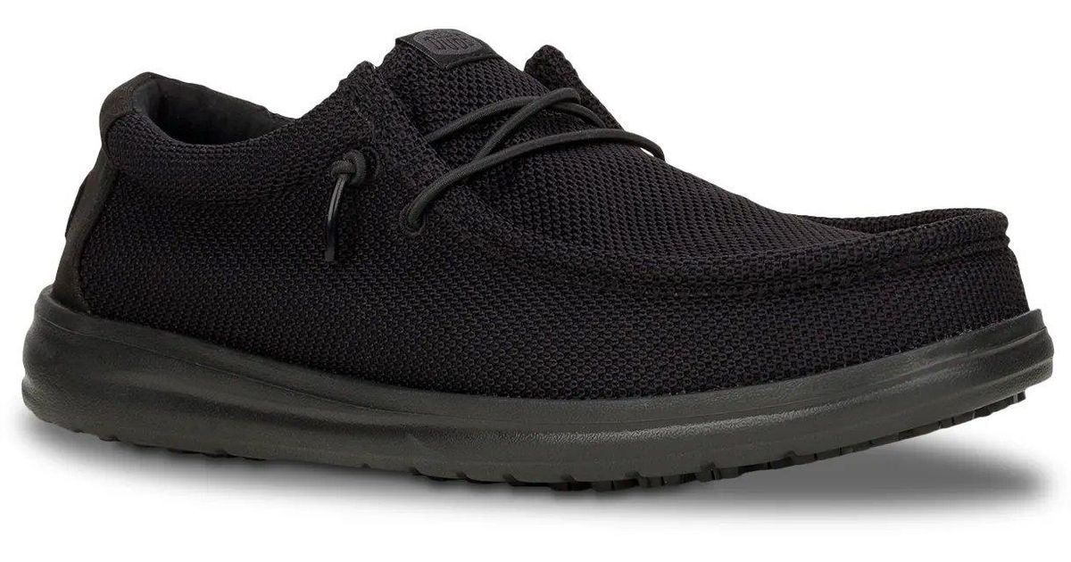 HEYDUDE Wide Width Wally Work Ce Slipon in Black for Men | Lyst