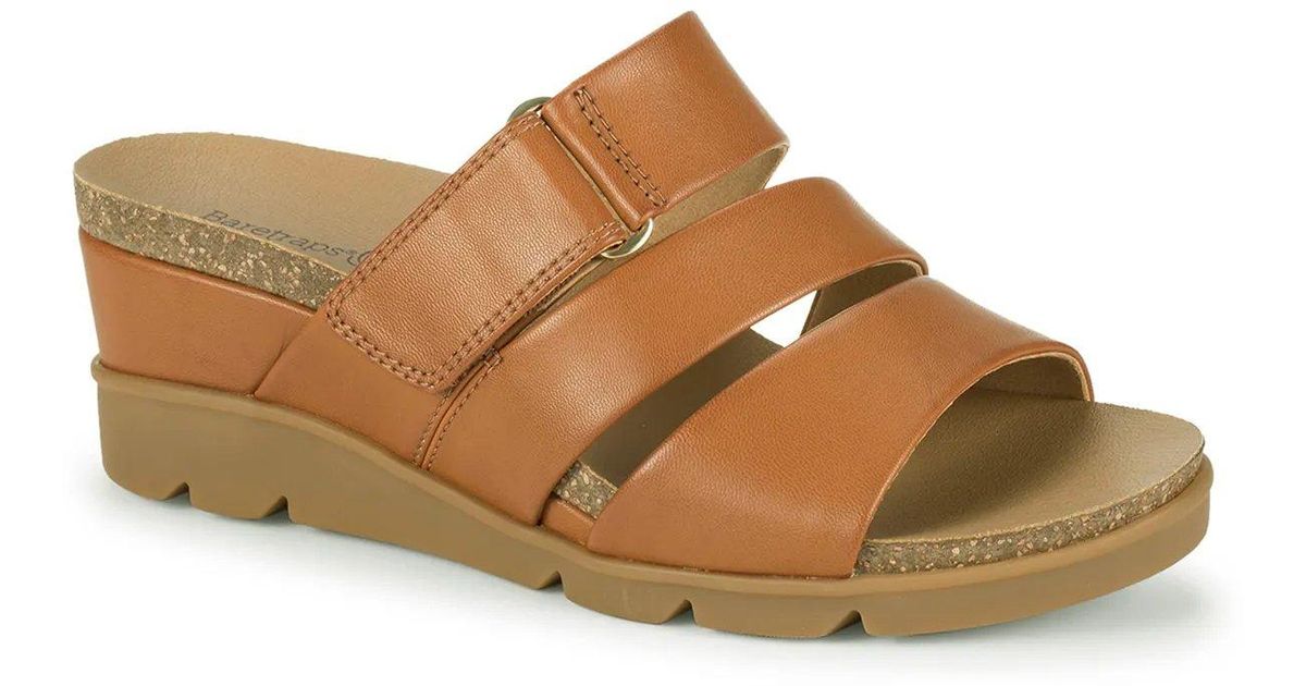 BareTraps Michi Wedge Sandal in Brown | Lyst
