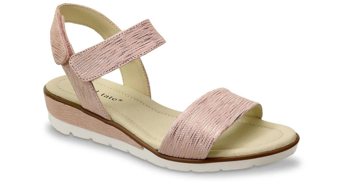 David Tate Samba Wedge Sandal in Black | Lyst