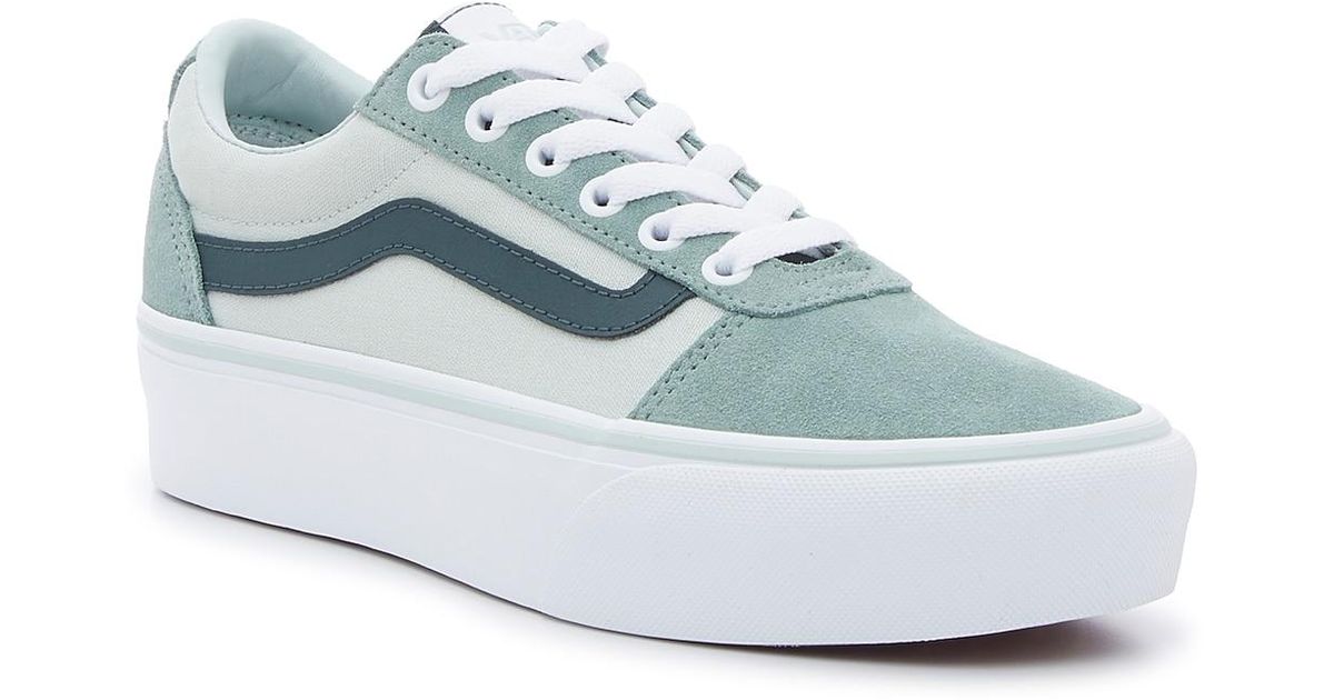 Vans Ward Lo Platform Sneaker in Blue | Lyst