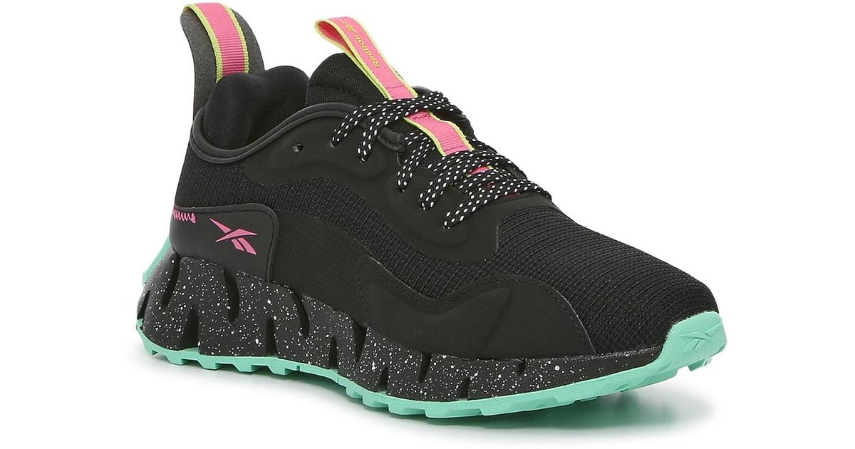 Reebok Synthetic Zig Dynamica Adventure Running Shoe in Black | Lyst