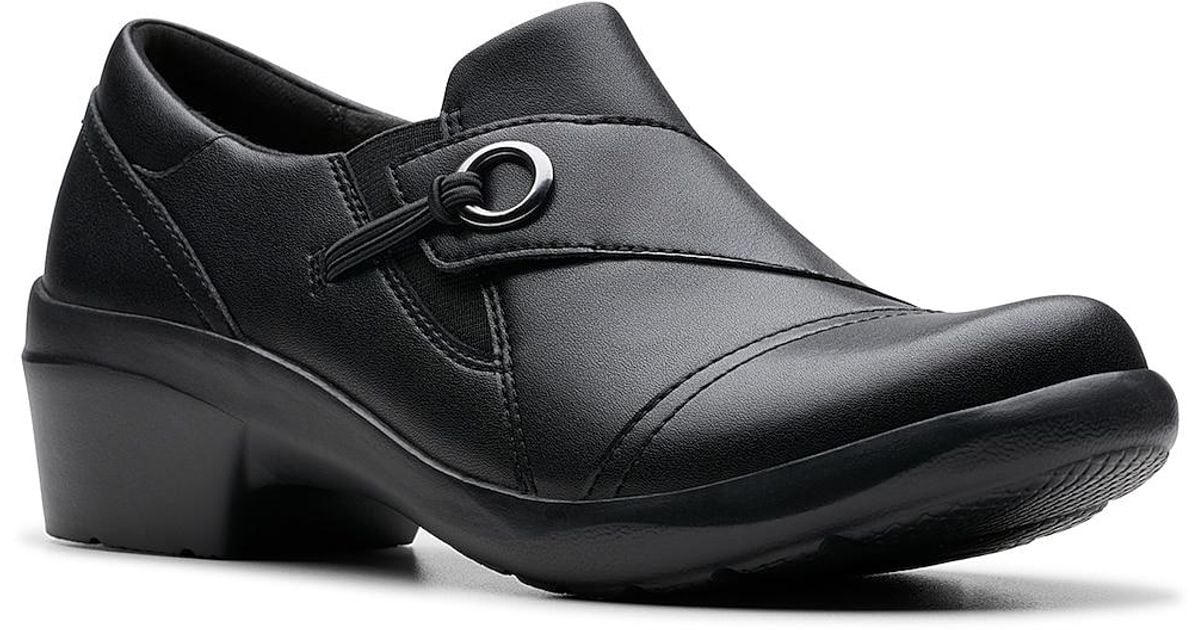 Clarks Angie Meadow Slip-on in Black | Lyst