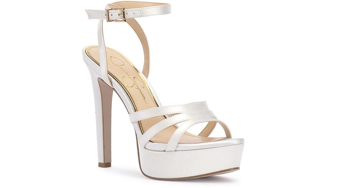 Jessica Simpson Balina Platform Sandal in White | Lyst