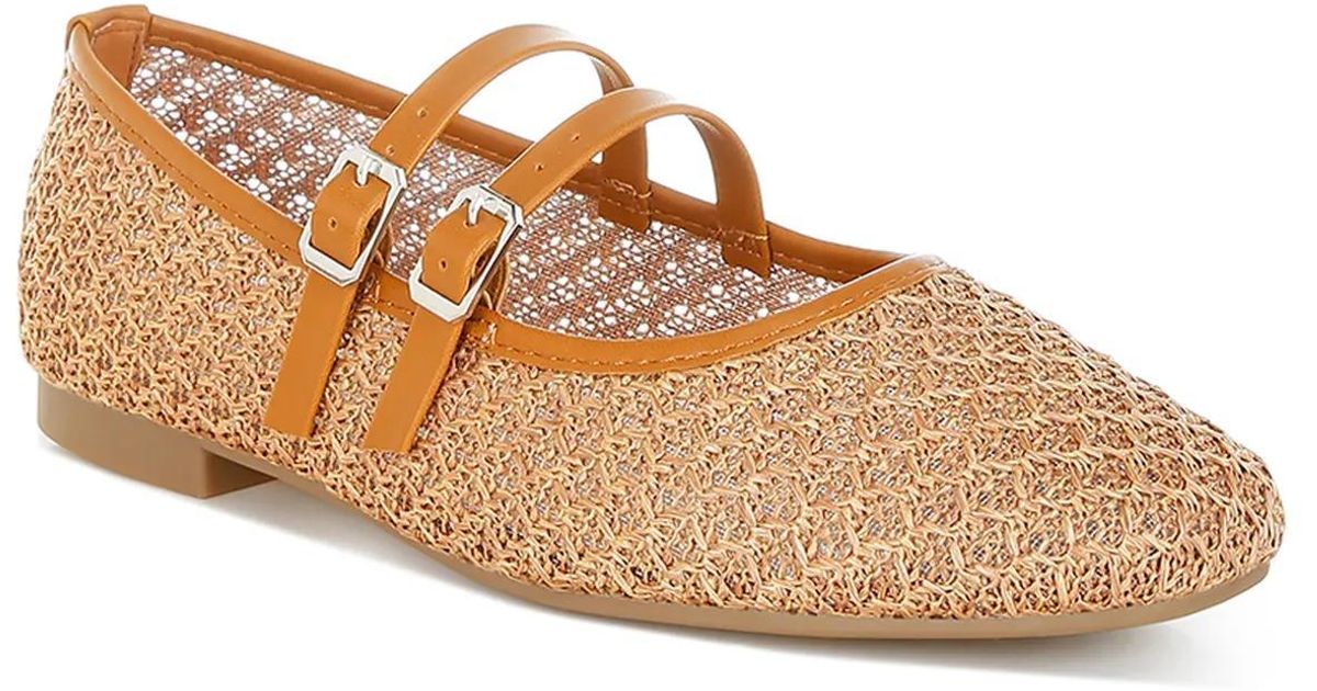 LONDON RAG Warena Mary Jane Flat in Brown | Lyst