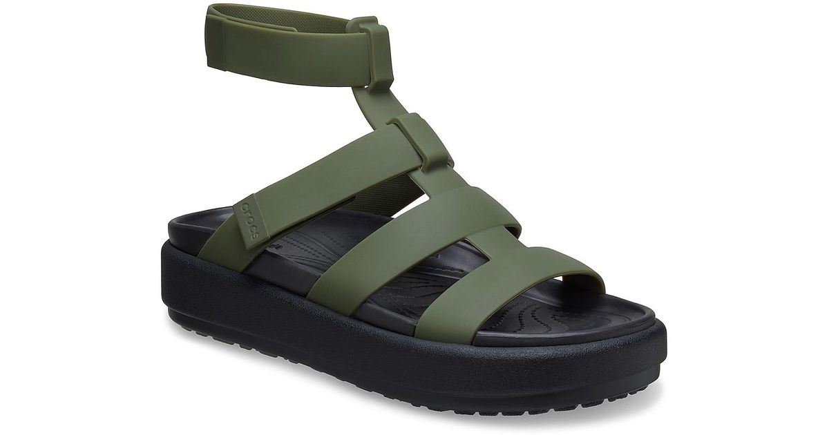 Crocs™ Brooklyn Luxe Gladiator Sandal in Green | Lyst