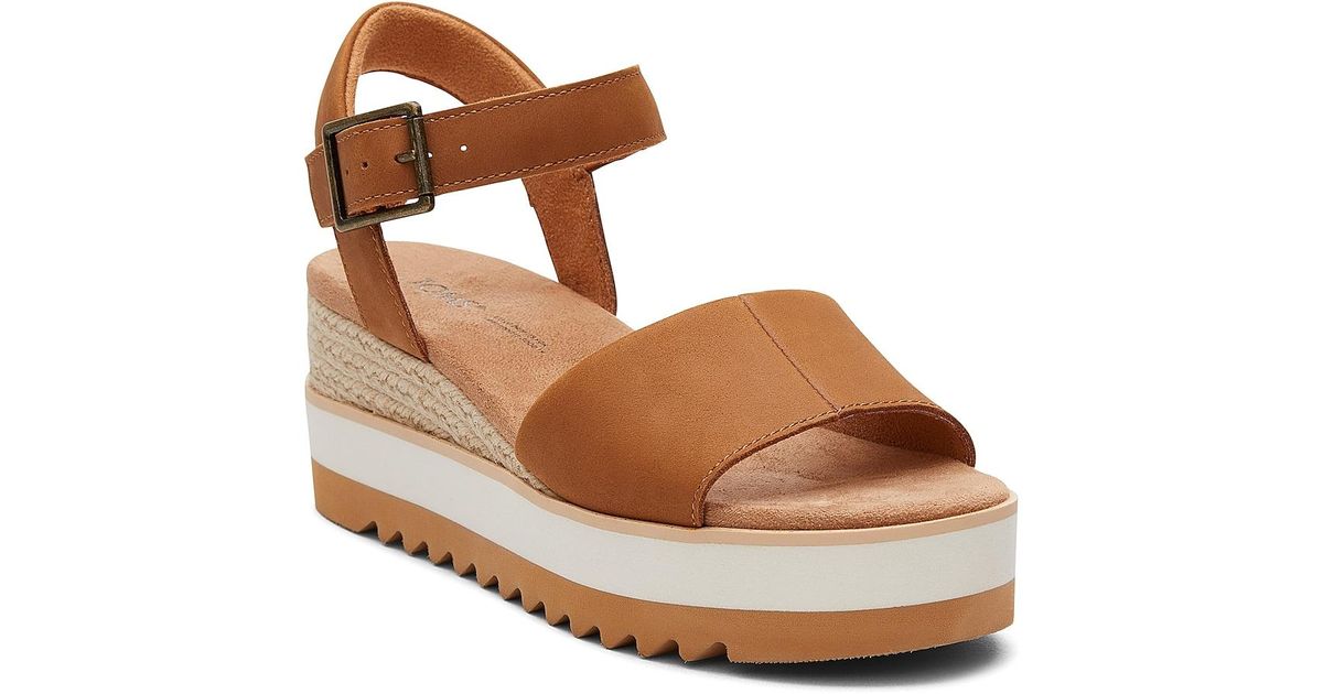 Toms Diana Platform Sandal In Brown Lyst