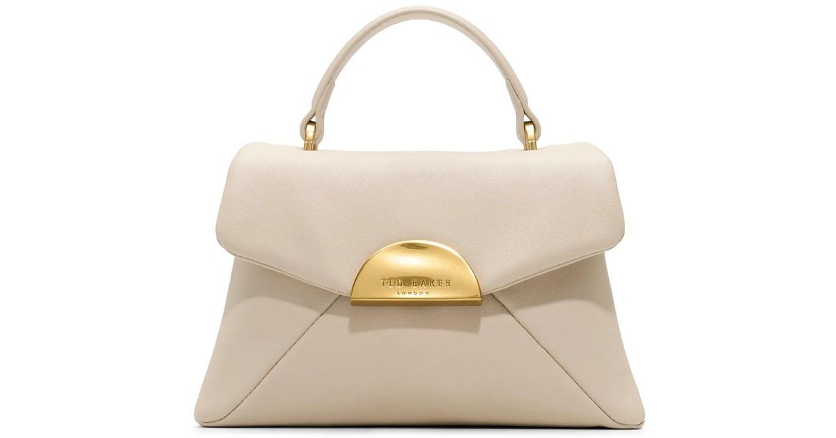Ted Baker Poppy Moon Leather Satchel in White | Lyst