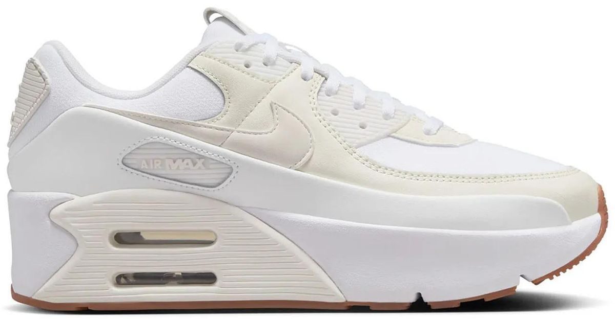 Nike Air Max 90 Lv8 Platform Sneaker in White | Lyst