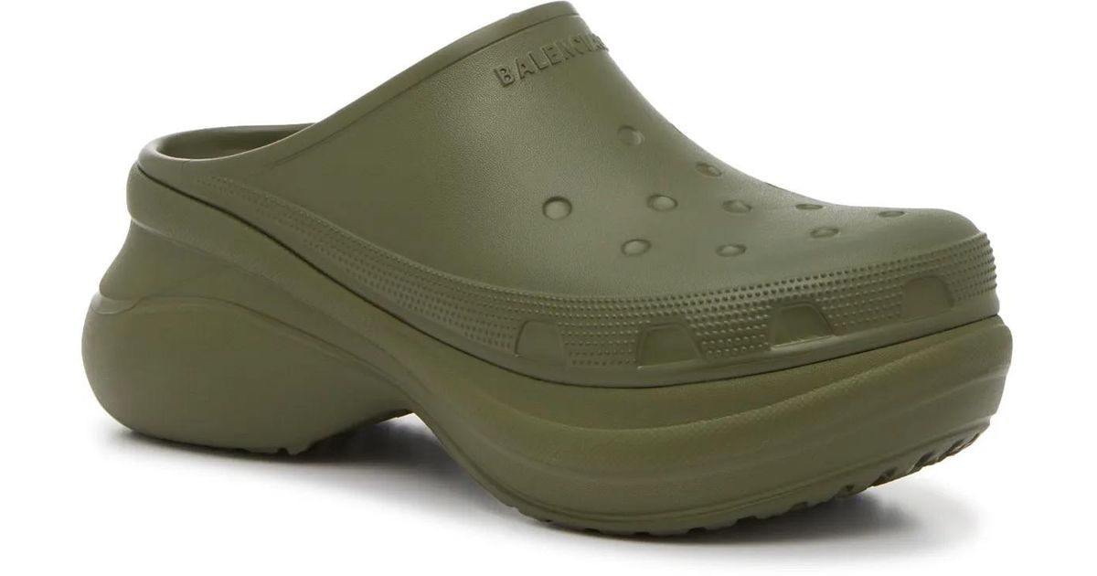 Balenciaga X Crocs Platform Mule in Green for Men | Lyst