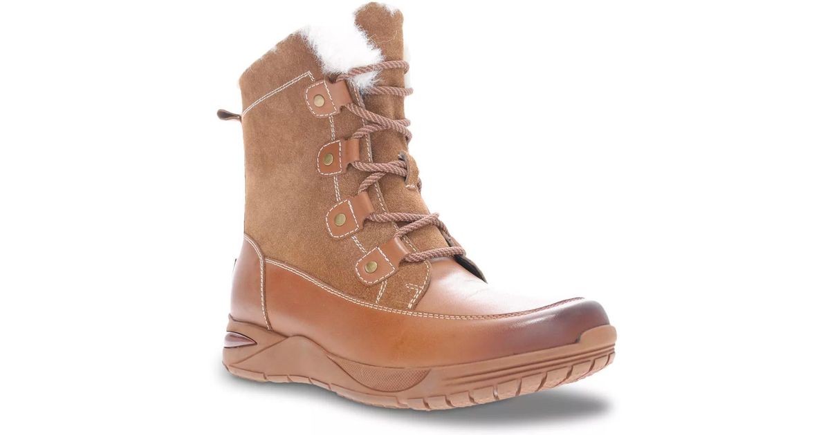 Propet Dulcie Bootie in Brown | Lyst