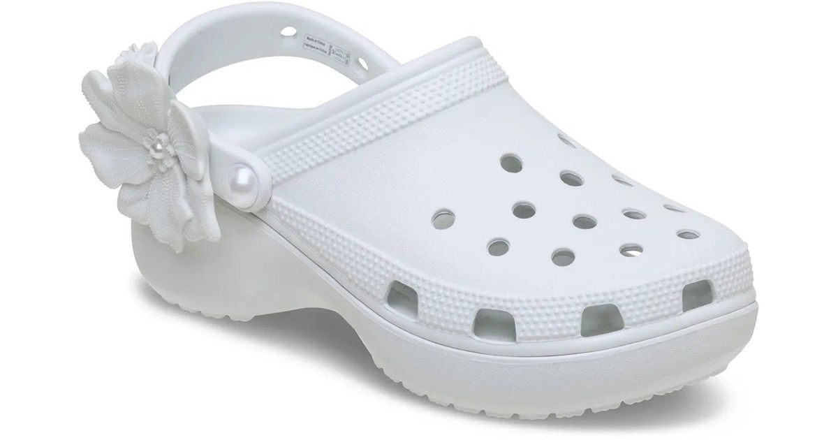 Crocs™ Classic Bouquet Platform Clog in White | Lyst