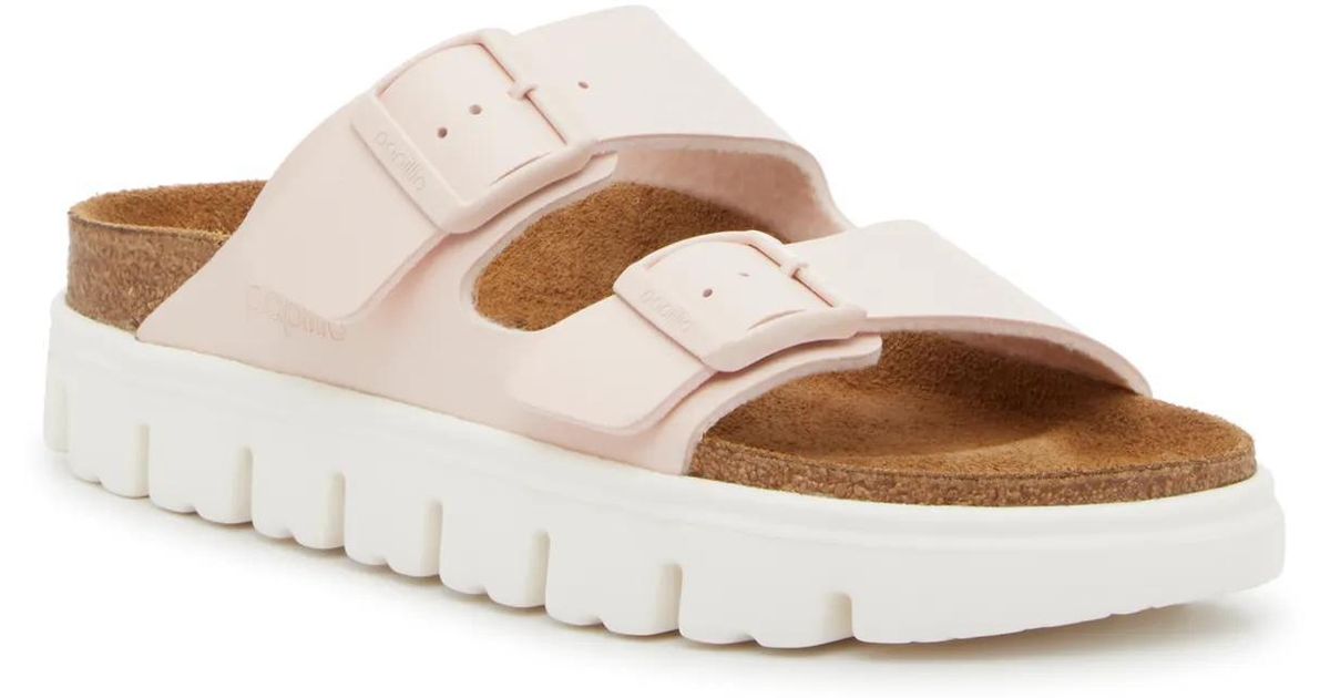 Birkenstock Papillio By Arizona Platform Slide Sandal in Pink | Lyst