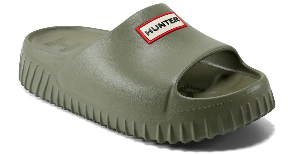 HUNTER Finn Slide Sandal in Green for Men | Lyst