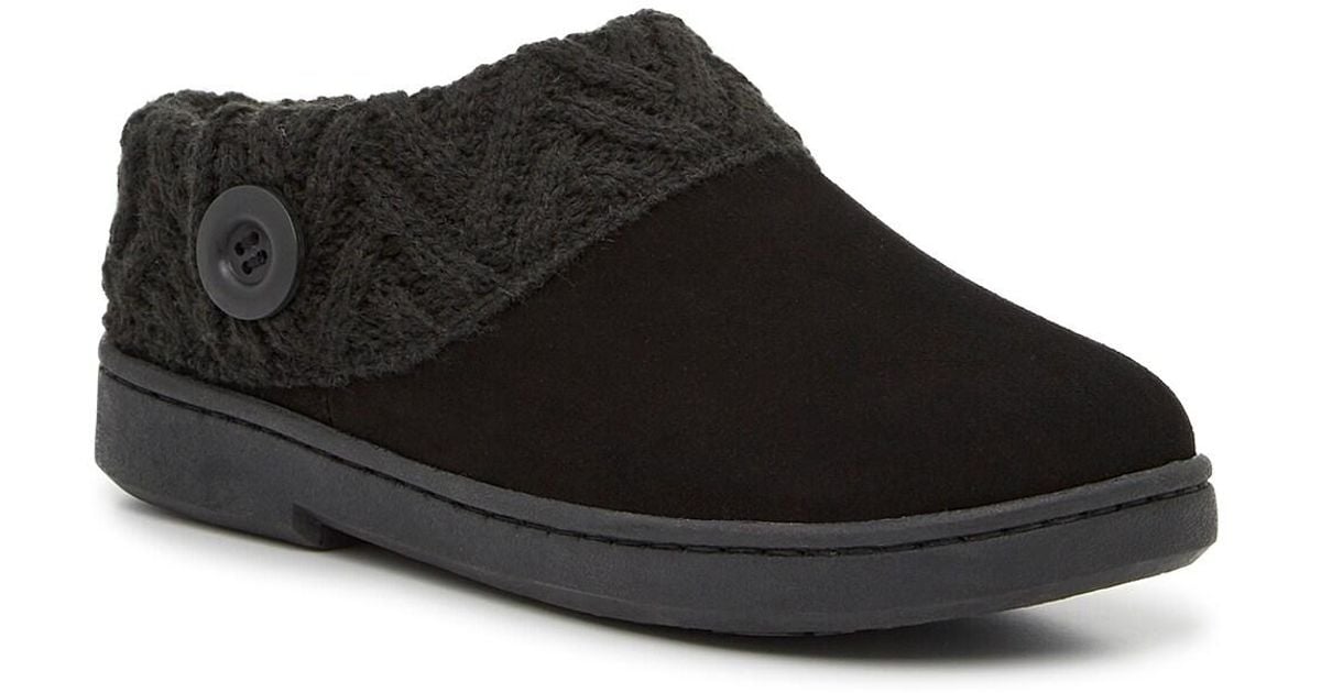 Clarks Cable Knit Sweater Clog in Black | Lyst