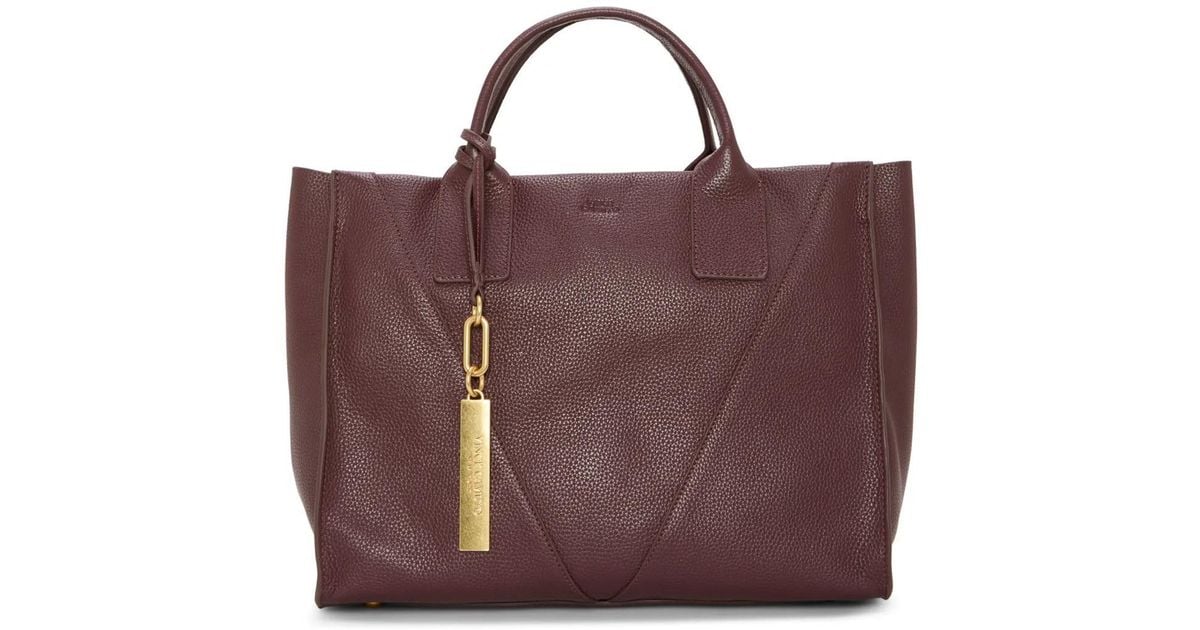 Vince Camuto Lorla Leather Satchel in Purple | Lyst