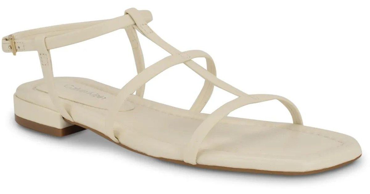 Calvin Klein Sallia Sandal in White | Lyst
