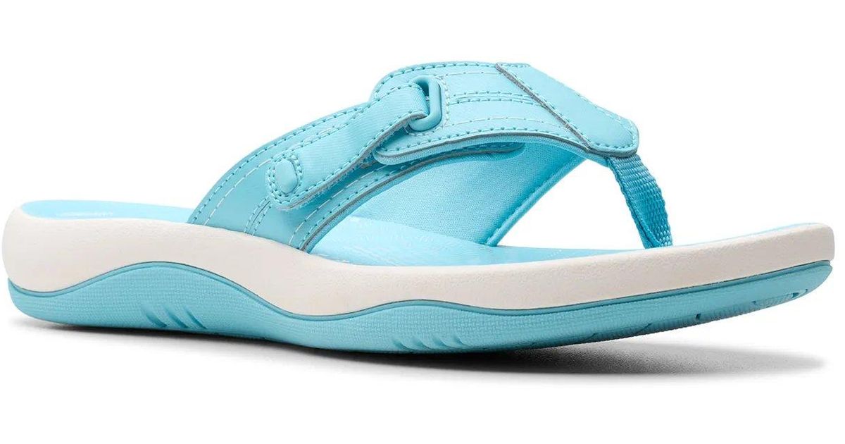 Clarks Sunmaze Loop Sandal in Blue | Lyst