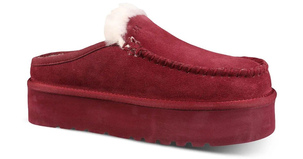 Mykos Cassie Platform Mule in Red | Lyst