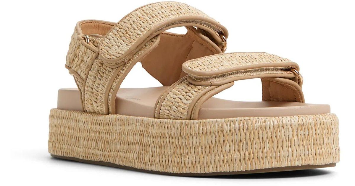 Call It Spring Mauii Platform Sandal in Metallic | Lyst