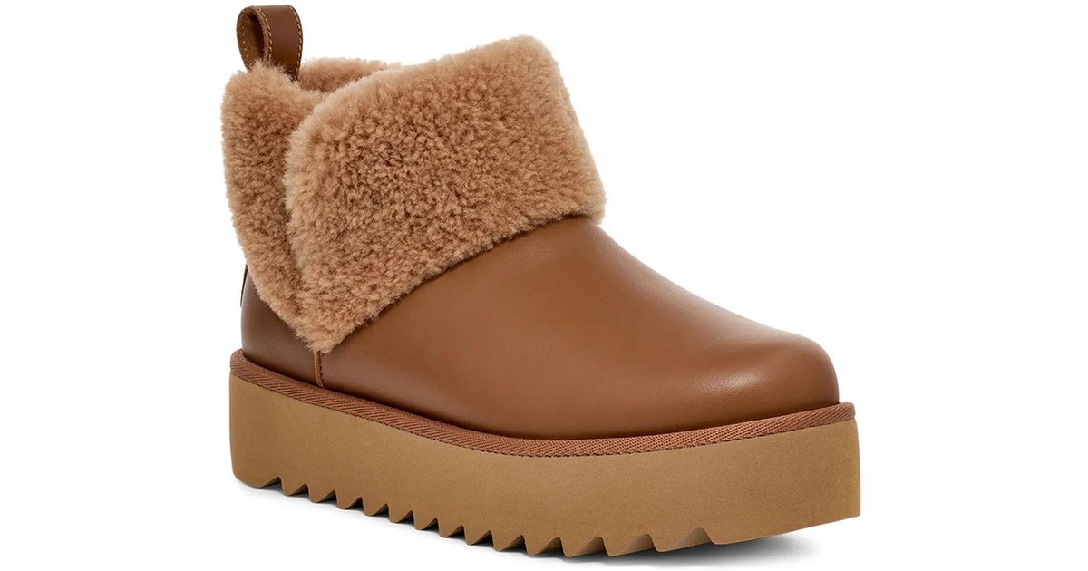 UGG Ultra Mini Alina Bootie in Brown | Lyst