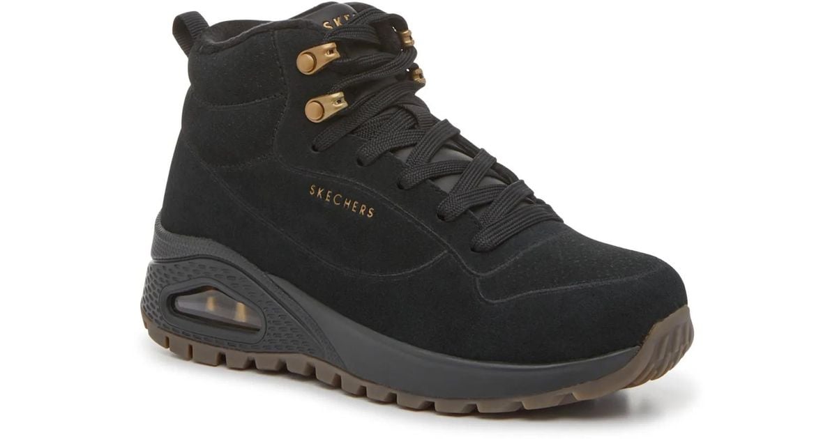 Skechers Uno Rugged Hiking Boot in Black | Lyst