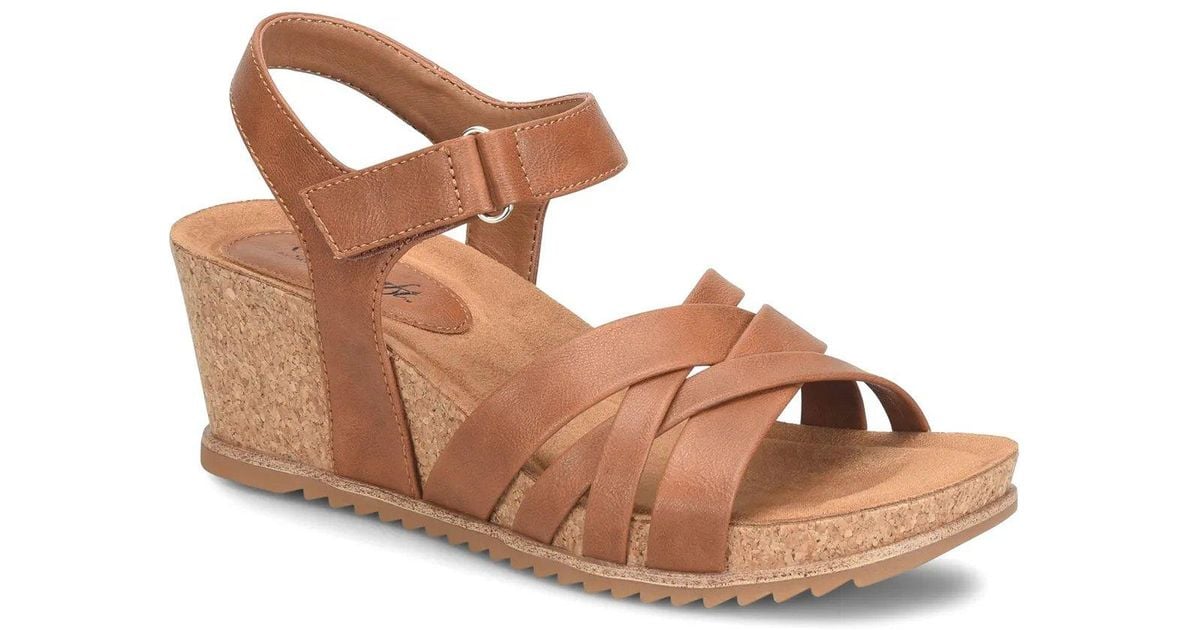 EuroSoft Tate Wedge Sandal in Brown | Lyst