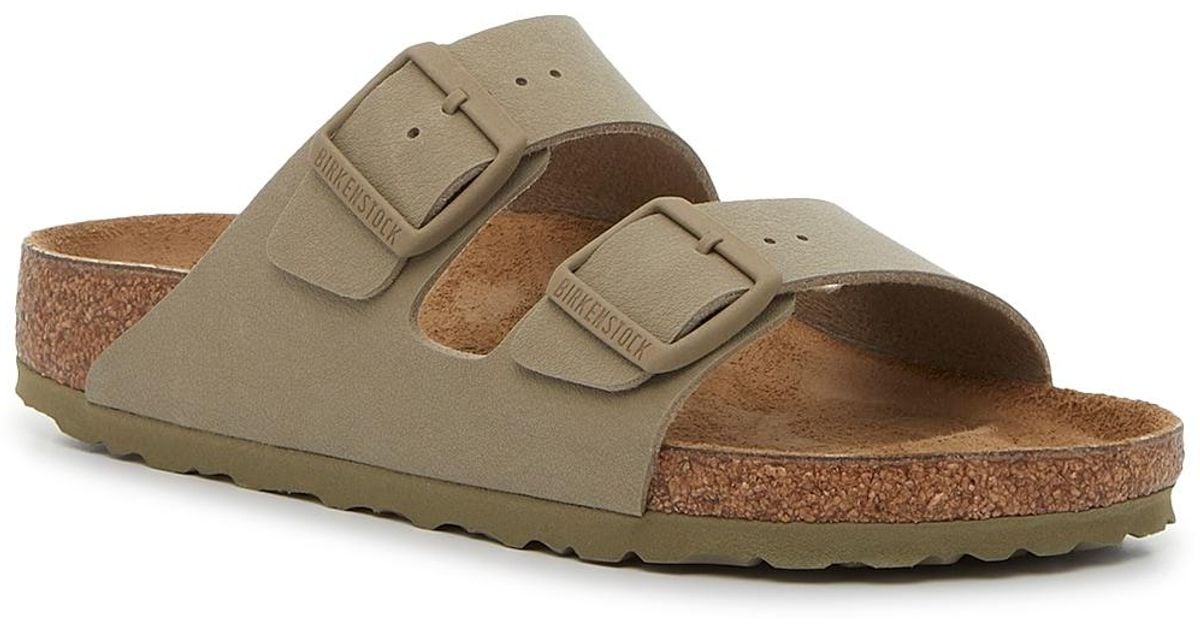Birkenstock Arizona Slide Sandal in Brown | Lyst