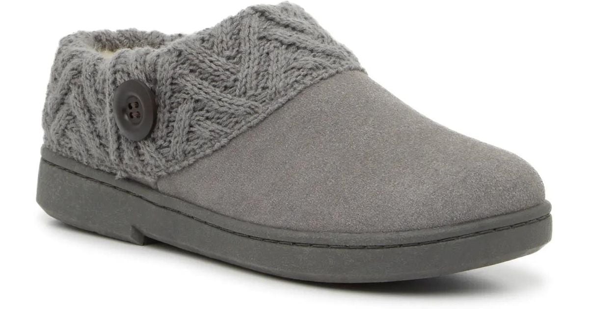 Clarks Cable Knit Sweater Slipper in Gray | Lyst