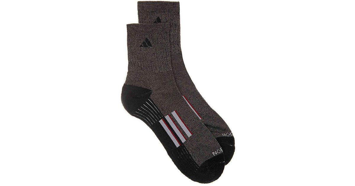 adidas Synthetic Cushioned Stripe Crew Socks in Grey (Gray) for Men - Lyst