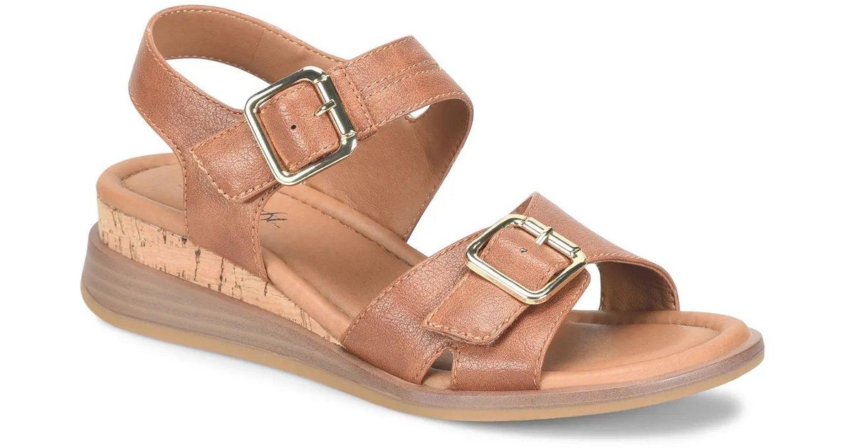 EuroSoft Magnolia Wedge Sandal in Brown | Lyst