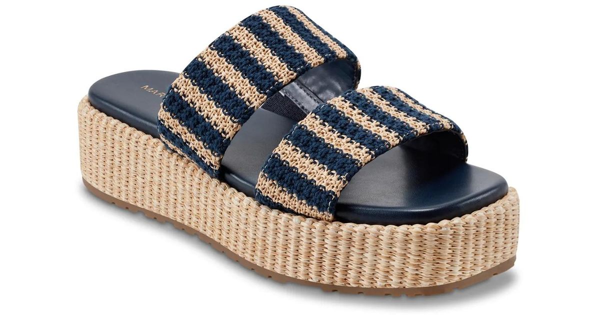 Marc Fisher Pelma Platform Sandal in Blue | Lyst