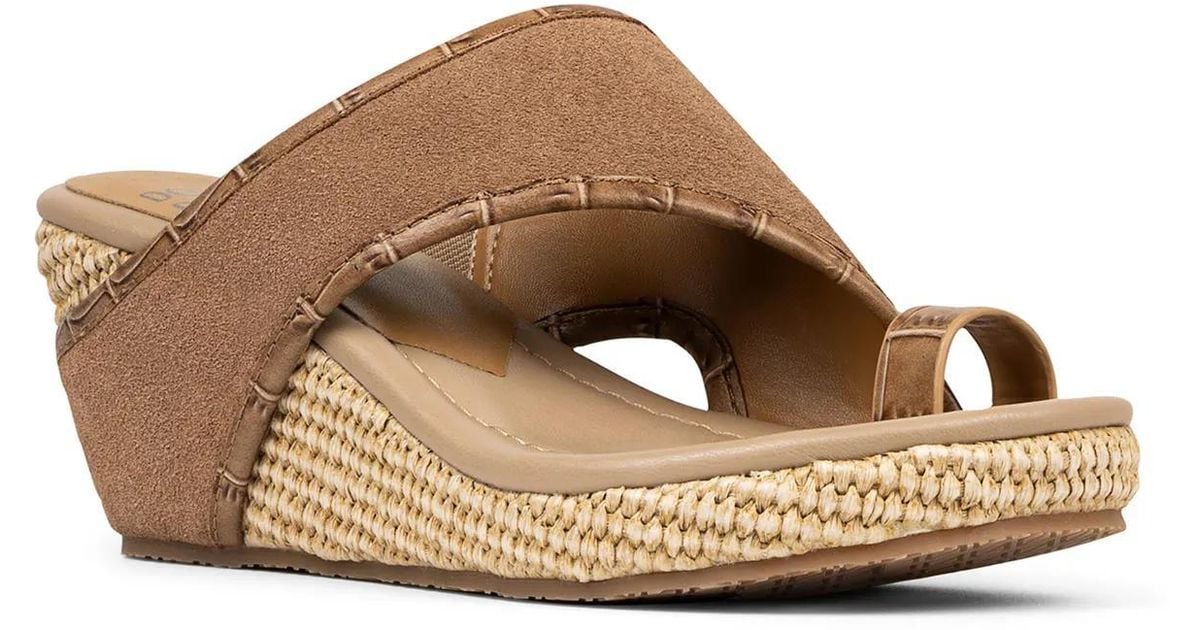 Donald J Pliner Gyer Wedge Sandal in Brown | Lyst