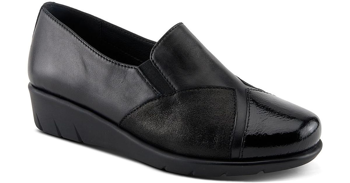 Spring Step Evzen Wedge Slip-on in Black | Lyst