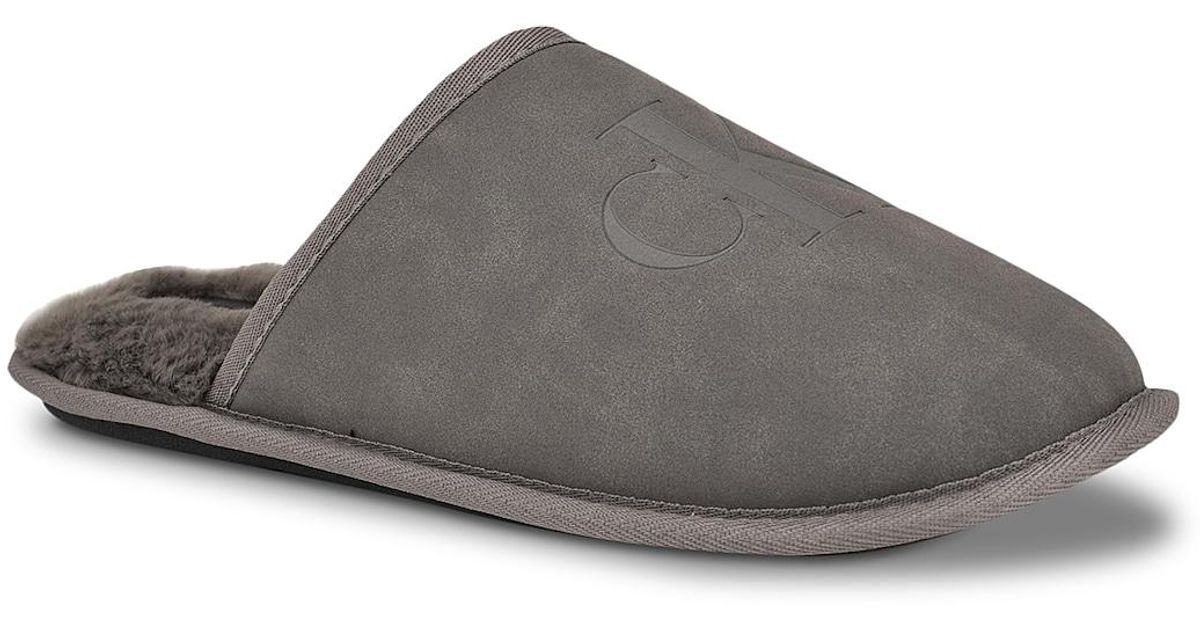 Calvin Klein Xavery Slipper in Gray for Men | Lyst