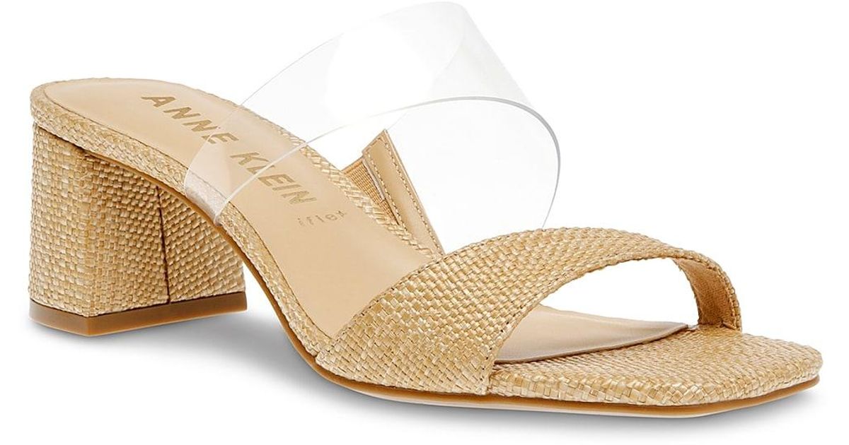 Anne Klein Kassi Sandal in Natural | Lyst