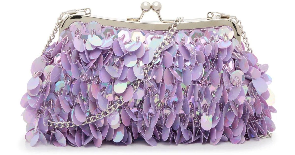 Kelly & Katie Mermaid Sequin Clutch in Purple | Lyst