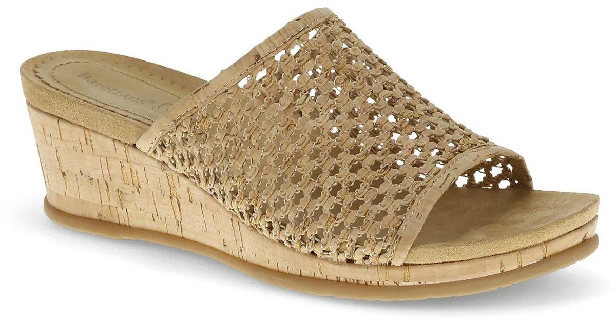 BareTraps Flossey Wedge Sandal in Brown | Lyst