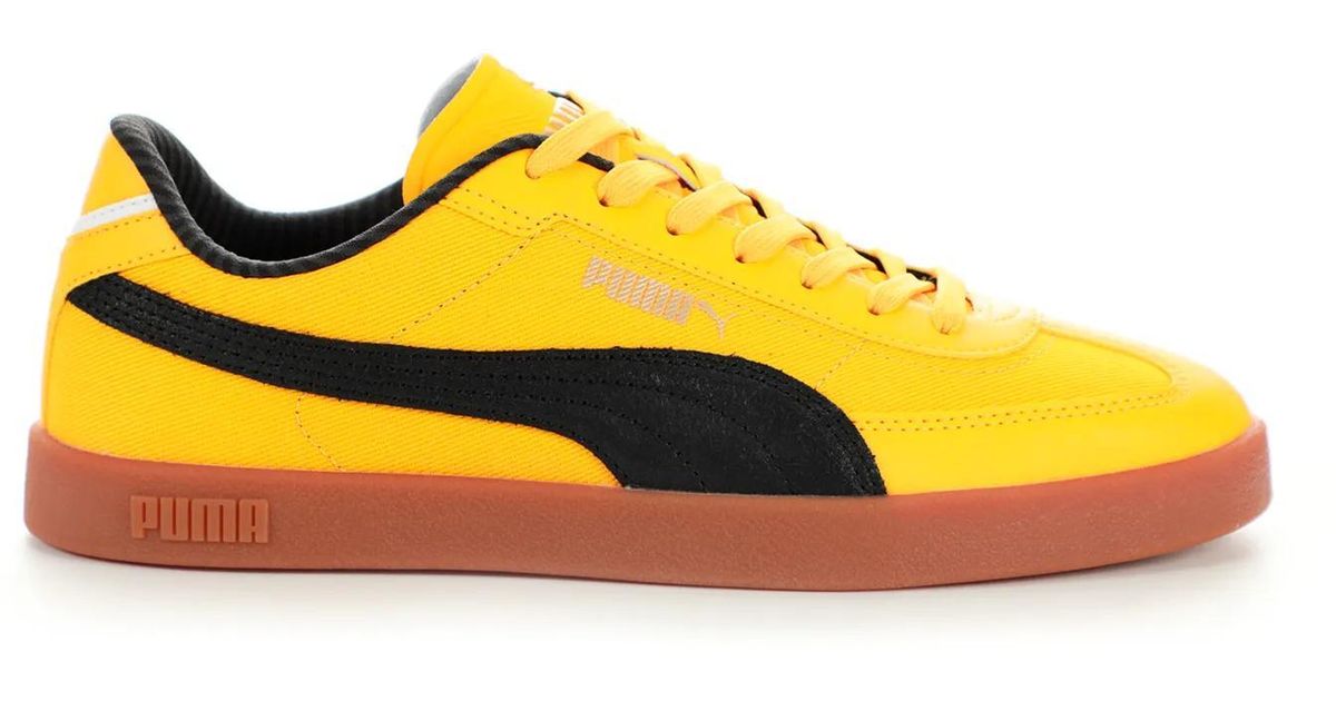 PUMA Club Ii Era Retro Run Sneaker in Yellow for Men | Lyst