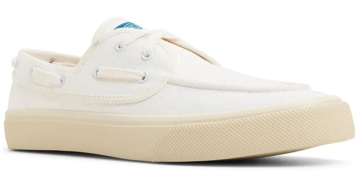 Sperry Top-Sider Seamate Boat Shoe in White for Men | Lyst