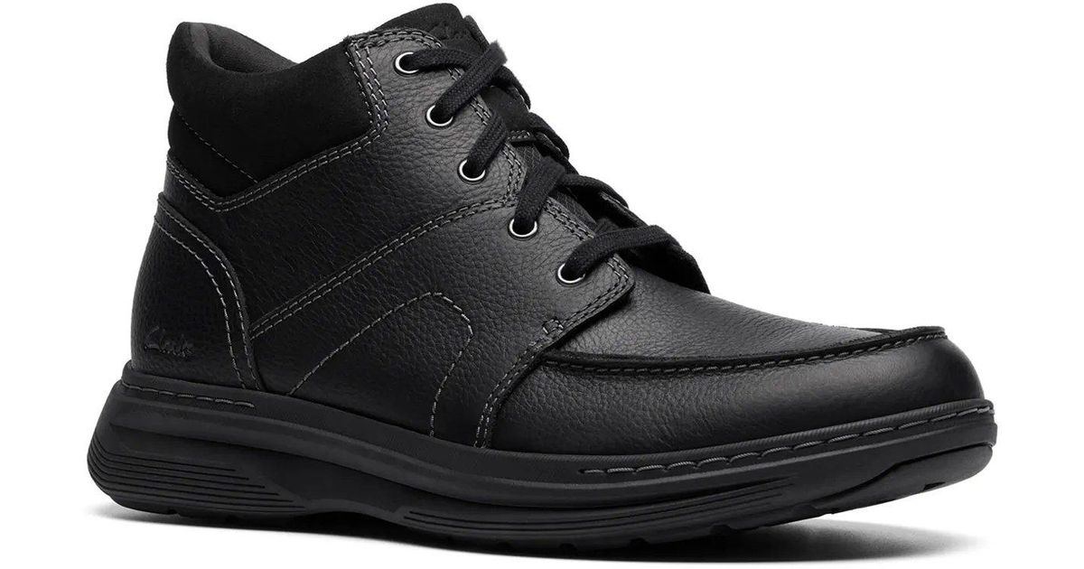 Clarks Craftwell Mid Boot in Black for Men | Lyst