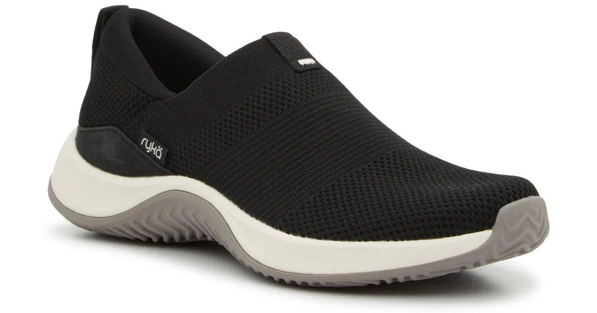 Ryka Encore Knit Slipon S in Black | Lyst