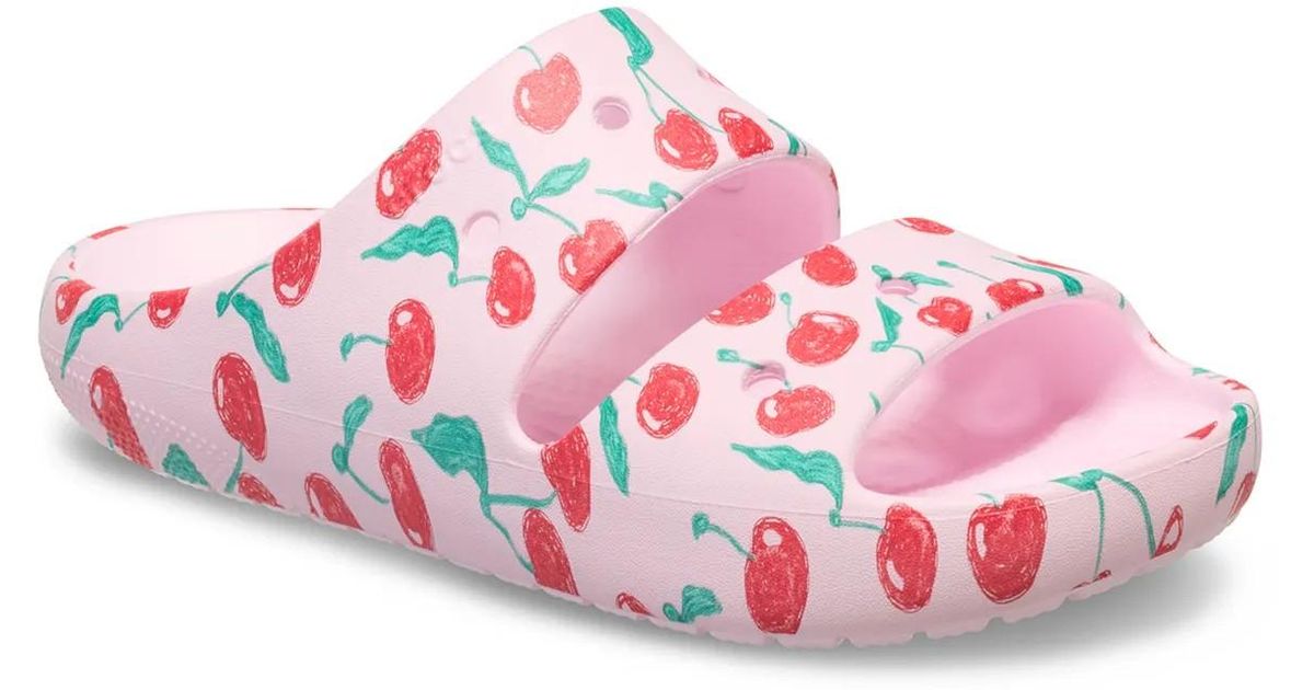 Crocs™ Classic Fruit Slide Sandal in Pink | Lyst