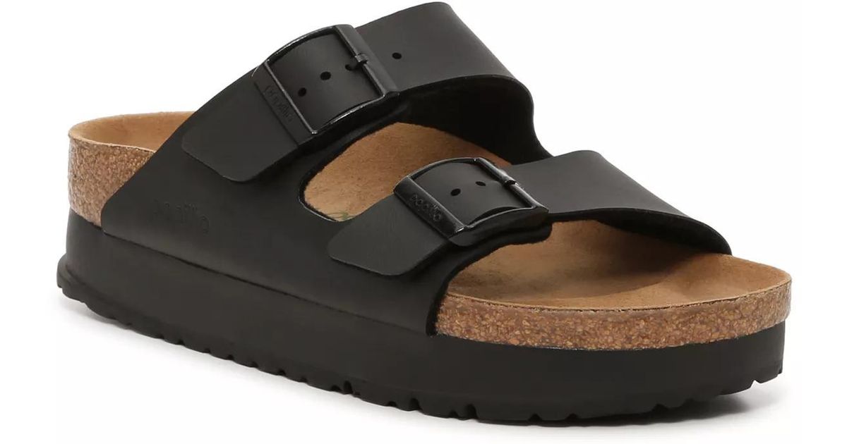 Birkenstock Papillio By Arizona Platform Slide Sandal in Black | Lyst