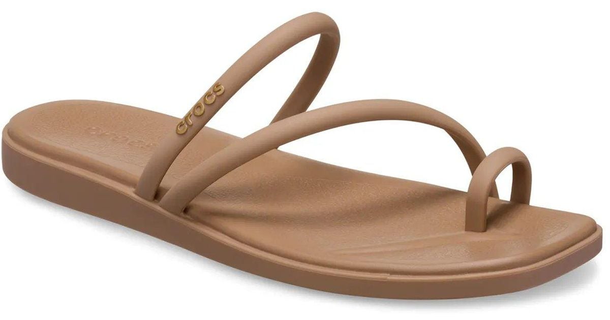 Crocs™ Miami Toe Loop Sandal in Brown | Lyst